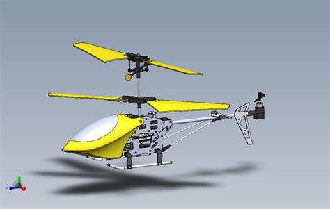 1直升机SW格式 SOLIDWORKS 2009 模型图纸下载 懒石网