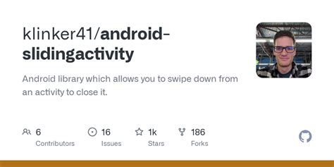 Github Klinker Android Slidingactivity Android Library Which Allows You To Swipe Down From