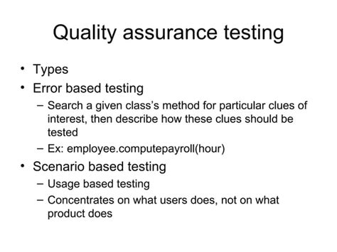 Unit 5 Testing Software Quality Assurance Ppt Educational Assessment Education