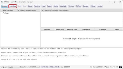Inspecting Code In Jitwatch Saints Log