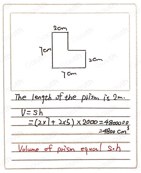 Solved 12 D Ac The Diagram Shows The Cross Section Of A Solid Prism