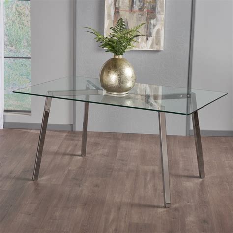Verna Tempered Glass Dining Table Gdf Studio