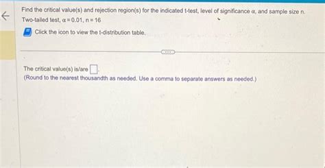 Solved Find The Critical Value S And Rejection Region S