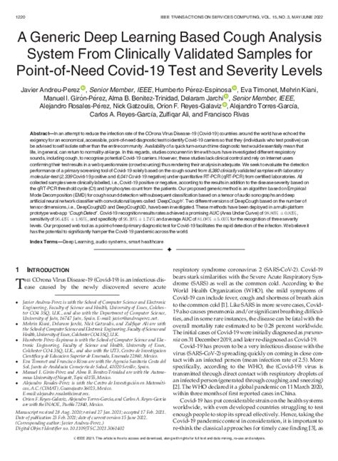 Pdf A Generic Deep Learning Based Cough Analysis System From