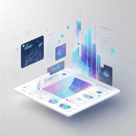 Holographic Interface An Abstract Representation Of A Futuristic Holographic Interface With