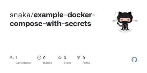 Github Snakaexample Docker Compose With Secrets