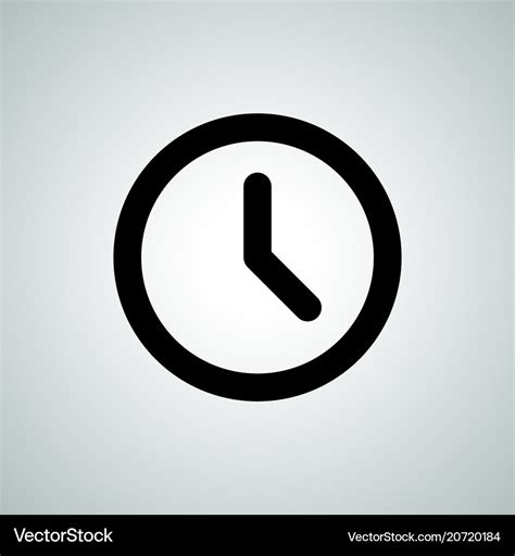 Clock Timer Line Icon Royalty Free Vector Image