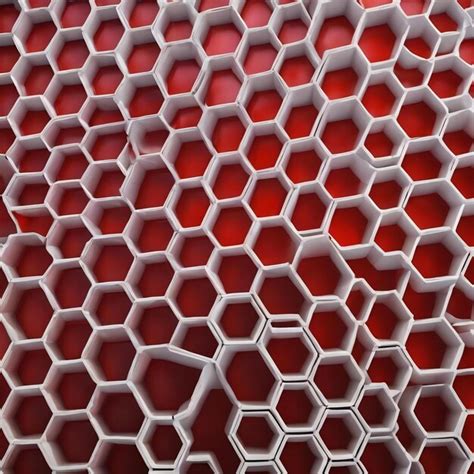 Premium Photo White Honeycomb Pattern And Red Lines Premium Photo White Honeycomb Pattern And Red Lines