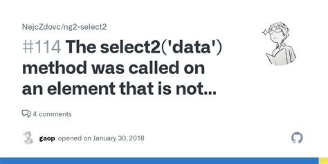 The Select2data Method Was Called On An Element That Is Not Using