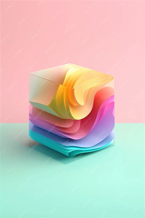 Free Ai Image Abstract Colorful Cube Shape Sculpture