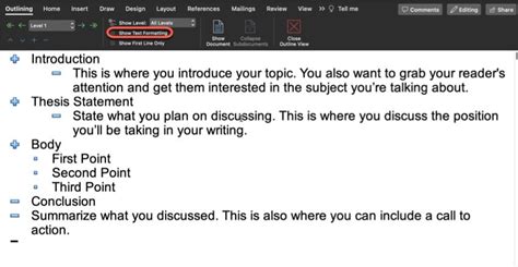 How To Make And Format An Outline In Microsoft Word Envato Tuts