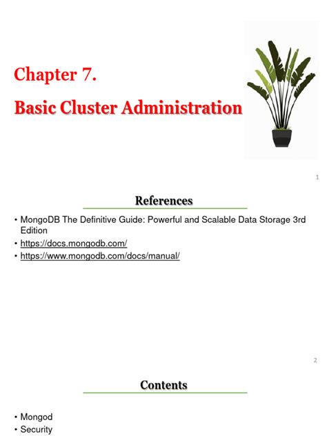07 Basic Cluster Administration Pdf Mongo Db Superuser