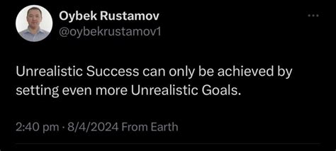 Dr Oybek Rustamov On Linkedin Unrealistic Success Can Only Be Achieved