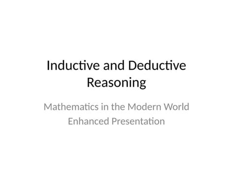 131 Inductive And Deductive Reasoning Pdf