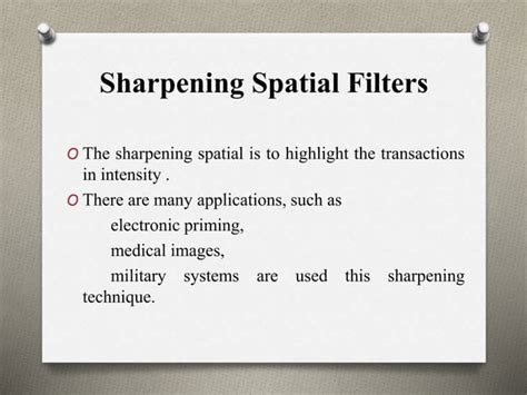 Spatial Filtering In Image Processing Pptx