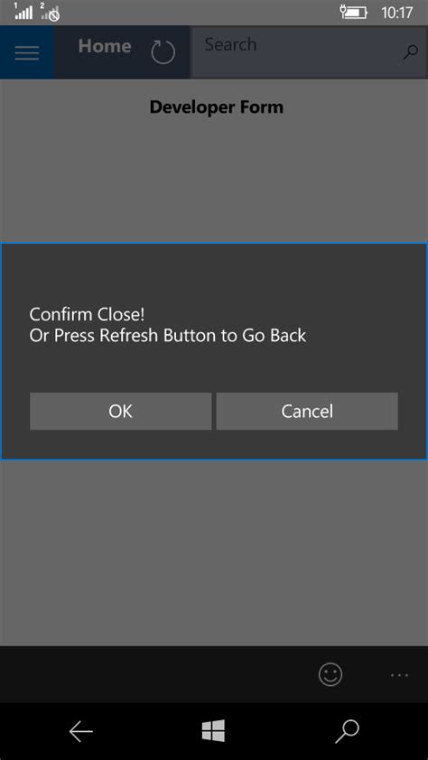 C Uwp Hardware Back Press Work Correctly In Mobile But Error With
