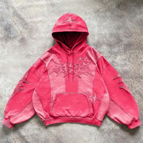 Vintage Y2k Patchwork Oversized Hoodie
