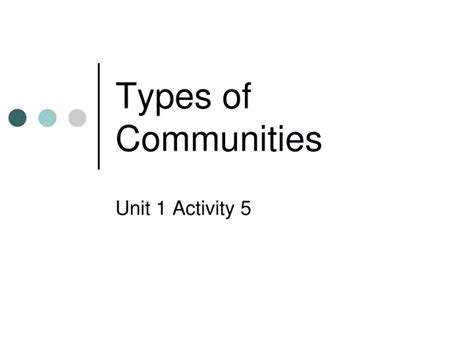 PPT Types Of Communities PowerPoint Presentation Free Download ID
