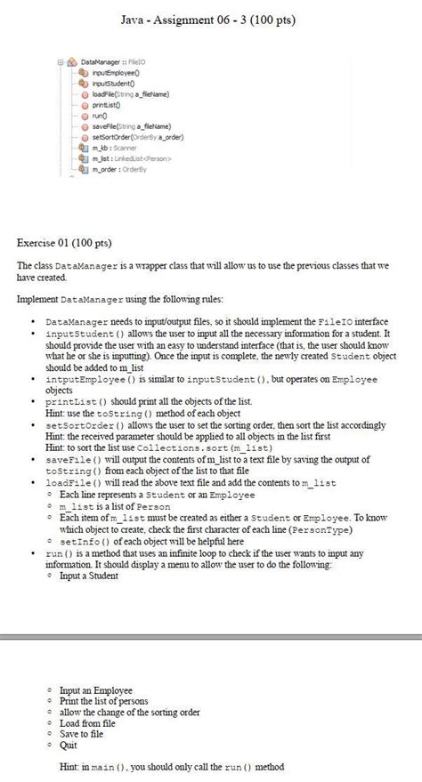 Solved Java Assignment 06 1 100 Pts Interface