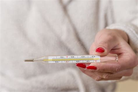 Close Up Traditional Thermometer For Measuring Body Temperature Stock Photo Image Of Closeup