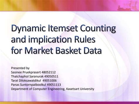 dynamic itemset counting pptx databases computer software and