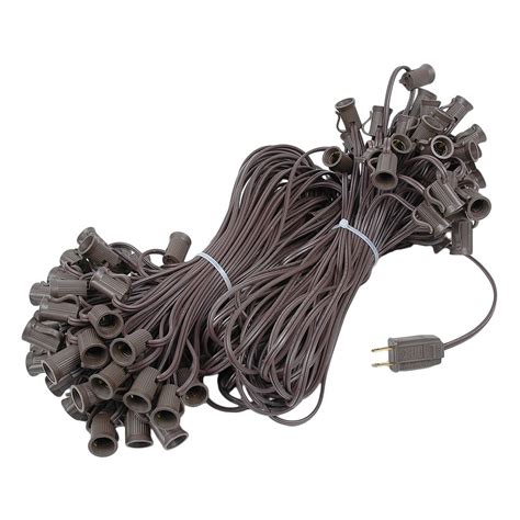200 Brown Wire Christmas Light C7 Stringer 24 Spacing Novelty Lights 200 Brown Wire Christmas Light C7 Stringer 24 Spacing Novelty Lights