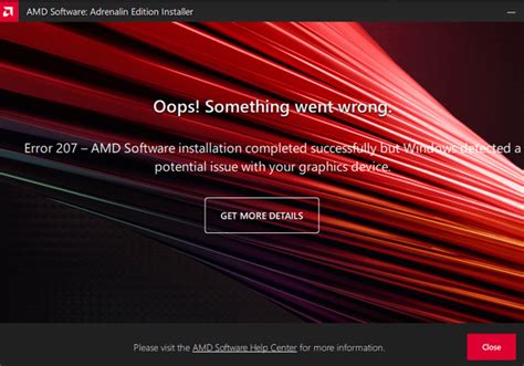 Amd Software Error 207 Display Port Randomly Got No Signal Needed To Update Drive But Then