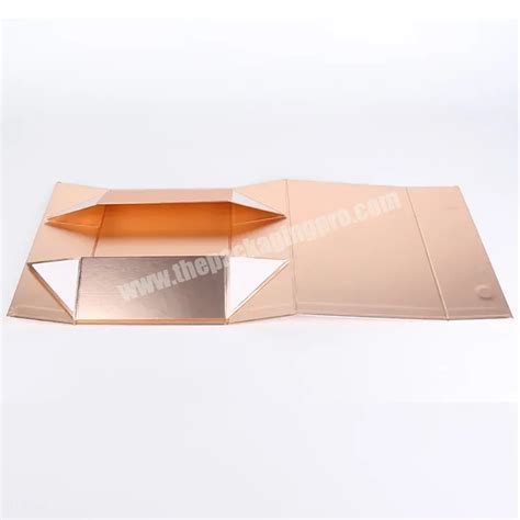 Easy Fold Rectangle Gold Large Flat Folding Rigid T Box Magnetic