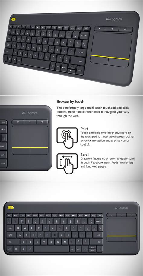 logitech wireless touch keyboard k400 has integrated touchpad get one