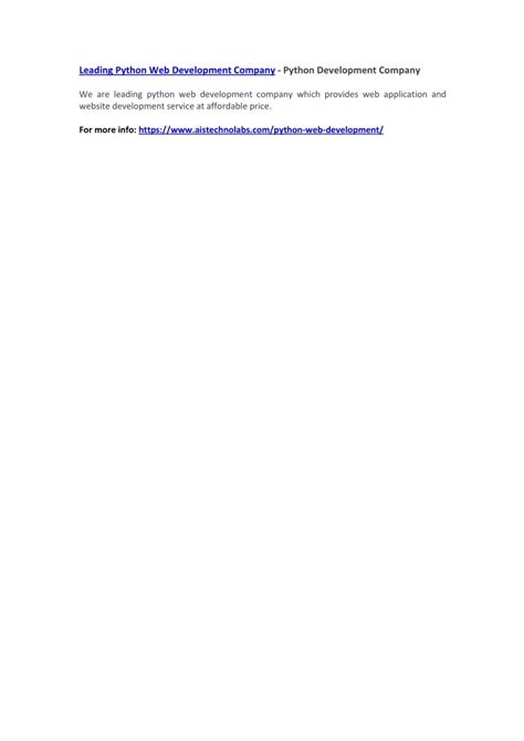 Ppt Leading Python Web Development Company Python Development Company Powerpoint