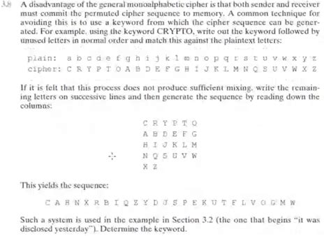 A Disadvantage Of The General Monoalphabetic Chegg