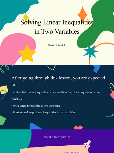 Linear Inequalities Pdf Teaching Methods And Materials