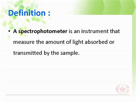 Spectrophotometer Definition A Spectrophotometer Is