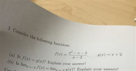 solved consider the following functions f x x 2 x 2 x