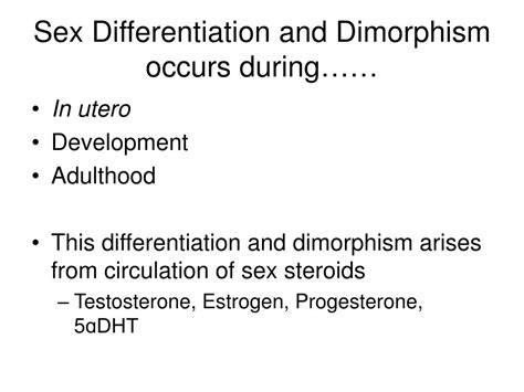 PPT Sex Differentiation And Dimorphism PowerPoint Presentation Free Download ID 2044870