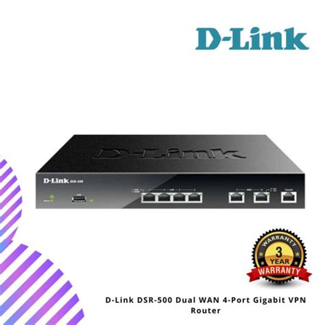 D Link Dsr 500 Dual Wan 4 Port Gigabit Vpn Router Shopee Malaysia