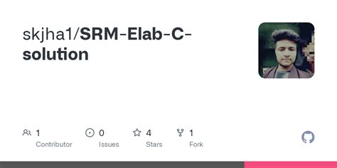 GitHub Skjha1 SRM Elab C Solution