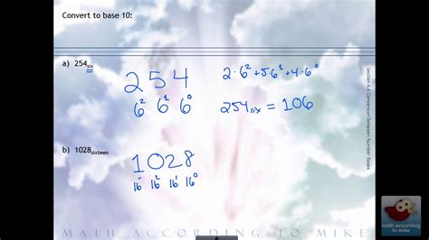 Converting To Base 10 Youtube