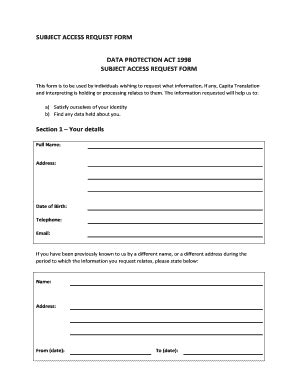 Access Request Form Template Fill Online Printable Fillable Blank PdfFiller