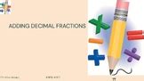 Adding Decimal Fractions By BudV Education First TPT