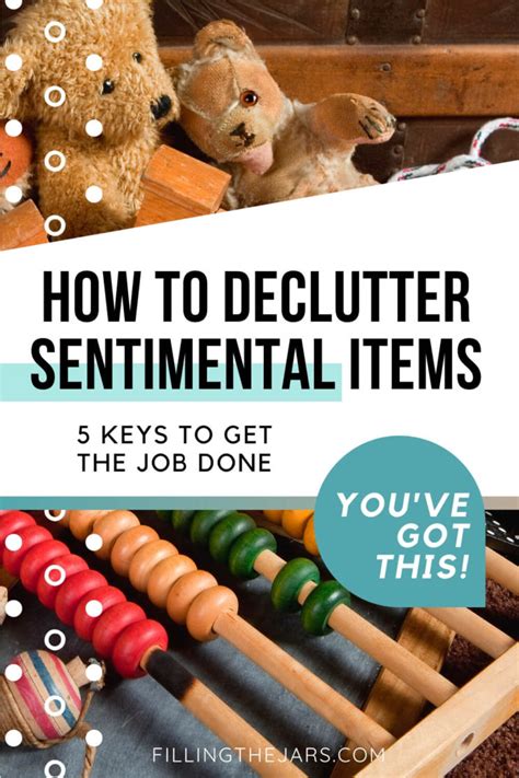 5 Keys To Make Decluttering Sentimental Items Easier Filling The Jars