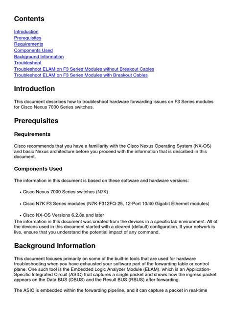 Troubleshoot Hardware Forwarding Issues Pdf I Pv6 Networking