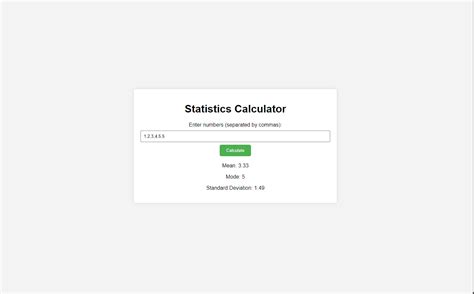 Statistics Calculator Devpost