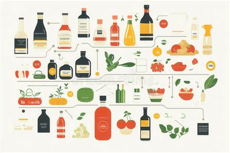 Grocery Order Flow Infographic Illustrating Selection Checkout Packaging Delivery And