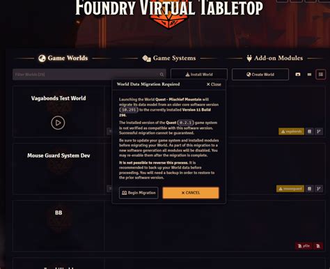 World Migration Window Is Not Verfically Centered When Scrolled · Issue 9315 · Foundryvtt