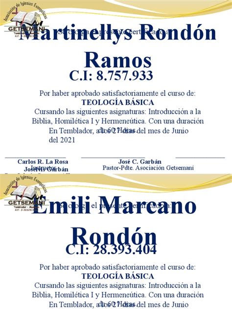 Certificado Teologia Pdf