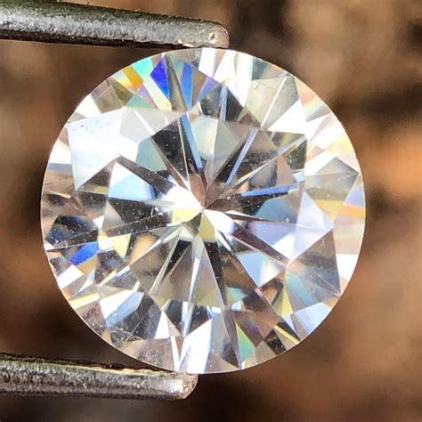 Natural White Moissanite Gemstone 8mm Vvsi Clean Moissanite Loose