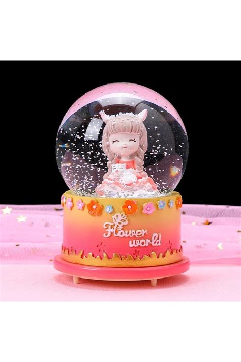 Özen Avm Sevimli Kızın Çiçek Dünyası Işıklı Müzikli Kar Küresi Fiyatı Yorumları Trendyol
