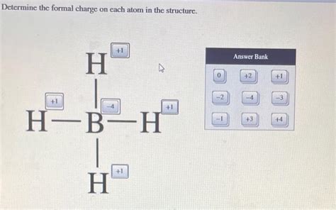 Solved Determine The Formal Charge On Each Atom In The
