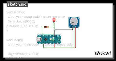 16电位器控制led的闪烁频率 Wokwi Esp32 Stm32 Arduino Simulator